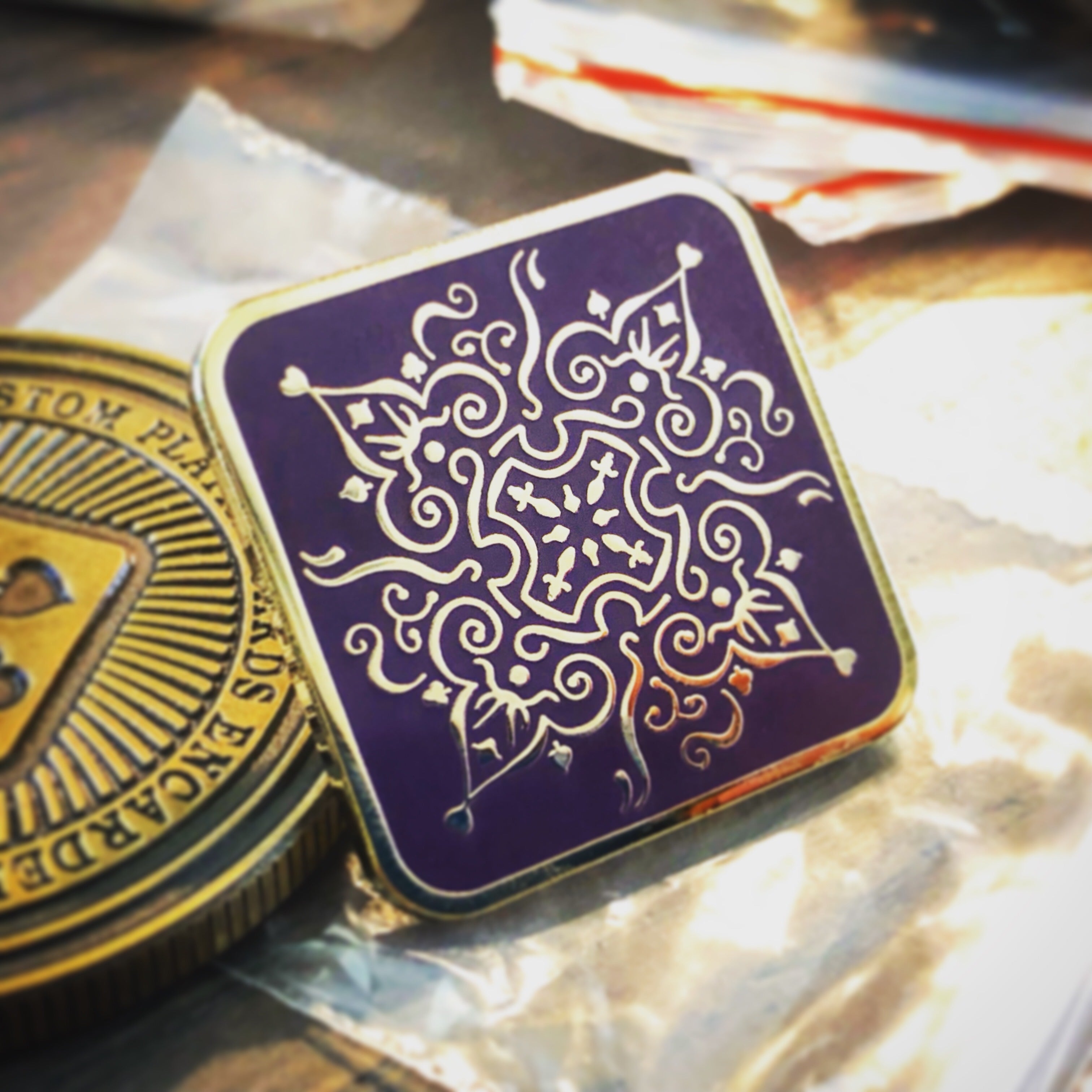 Aurum Enamel Pin – Encarded Playing Card Co.